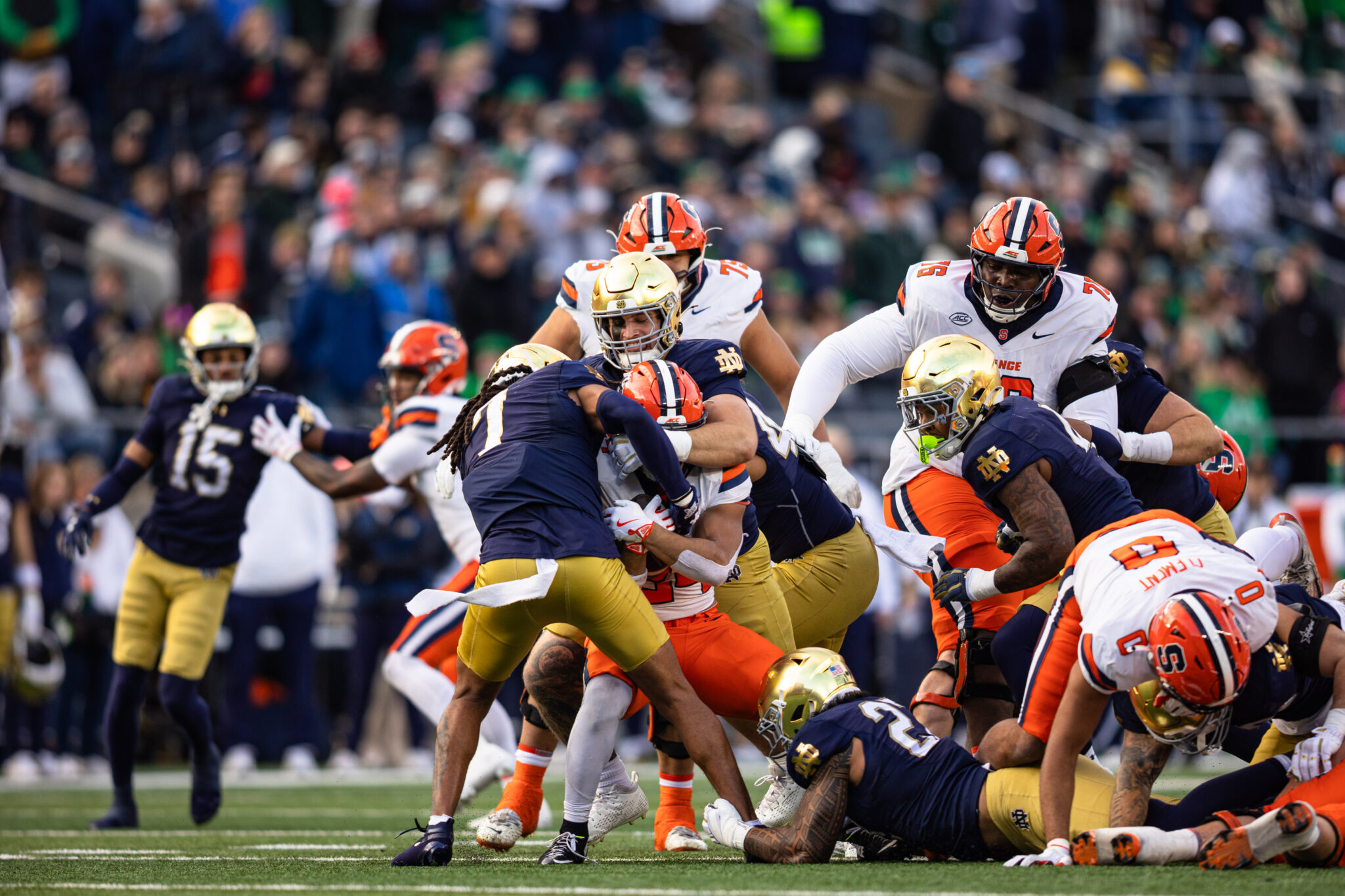 Notre Dame Overwhelms Syracuse On Senior Day In 70–7 Rout | Four Point ...